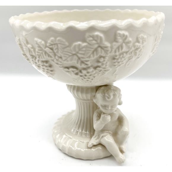 Lefton | Other | Renaissance Lefton Cherub Compote Vase Raised Grape ...
